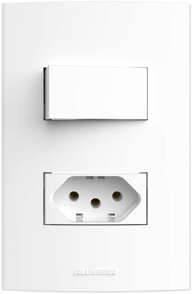 Chatuba | Conjunto 1 Interruptor Simples e 1 Tomada Com Placa 4x2 10A ... Chatuba | Conjunto 1 Interruptor Simples e 1 Tomada Com Placa 4x2 10A ...