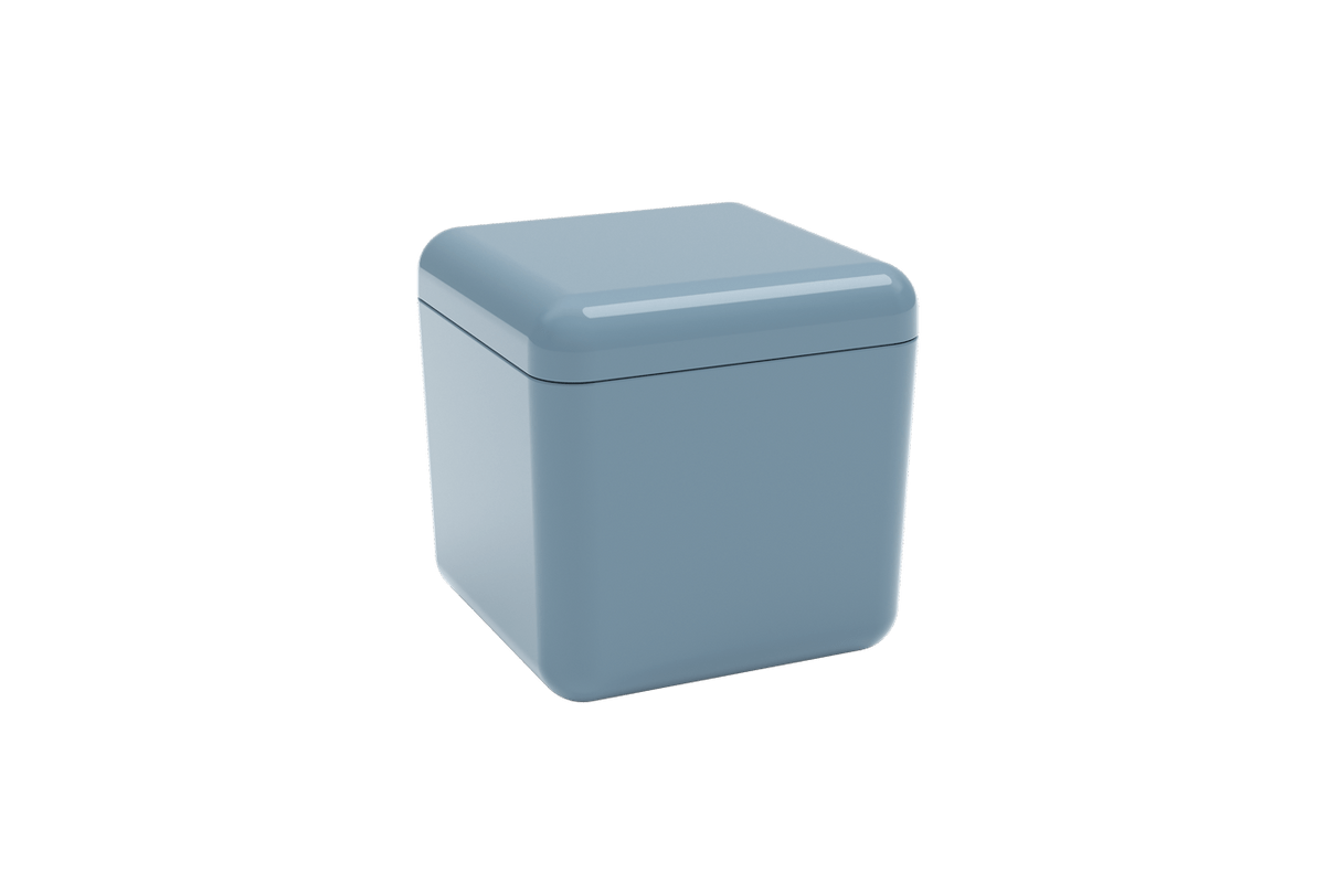 Chatuba | Porta Algodão/Cotonete Cube Azul Fog Coza