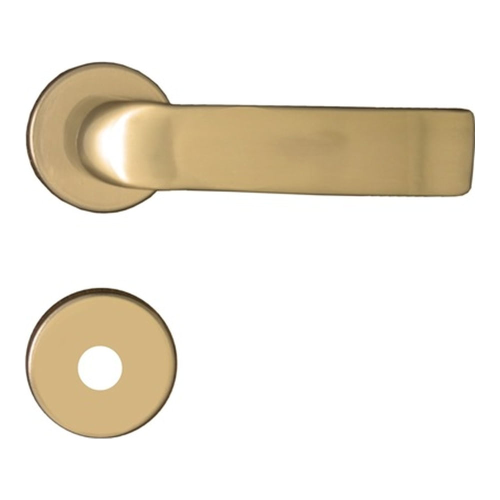Chatuba | Fechadura para Banheiro Roseta Redonda Home Bronze Latonado Chatuba | Fechadura para Banheiro Roseta Redonda Home Bronze Latonado