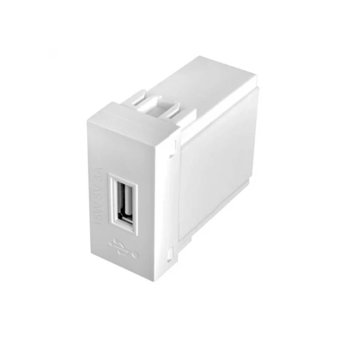 Chatuba | Módulo para Tomada USB Modulare 1a 5v 5w Branco