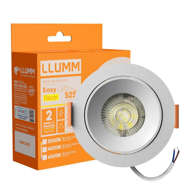 Chatuba | Embutido LED EasyLED 7W 4000K Redondo com Driver Bronzearte